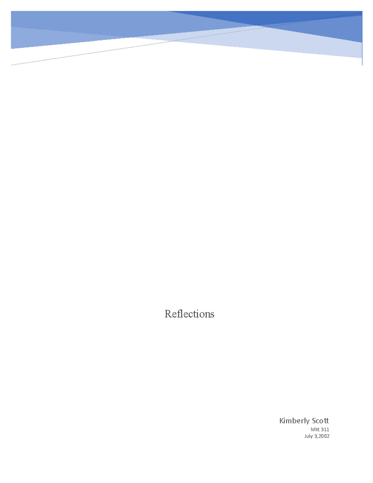 MKT 311 Journal Reflections on Mobile Marketing Strategies - Studocu