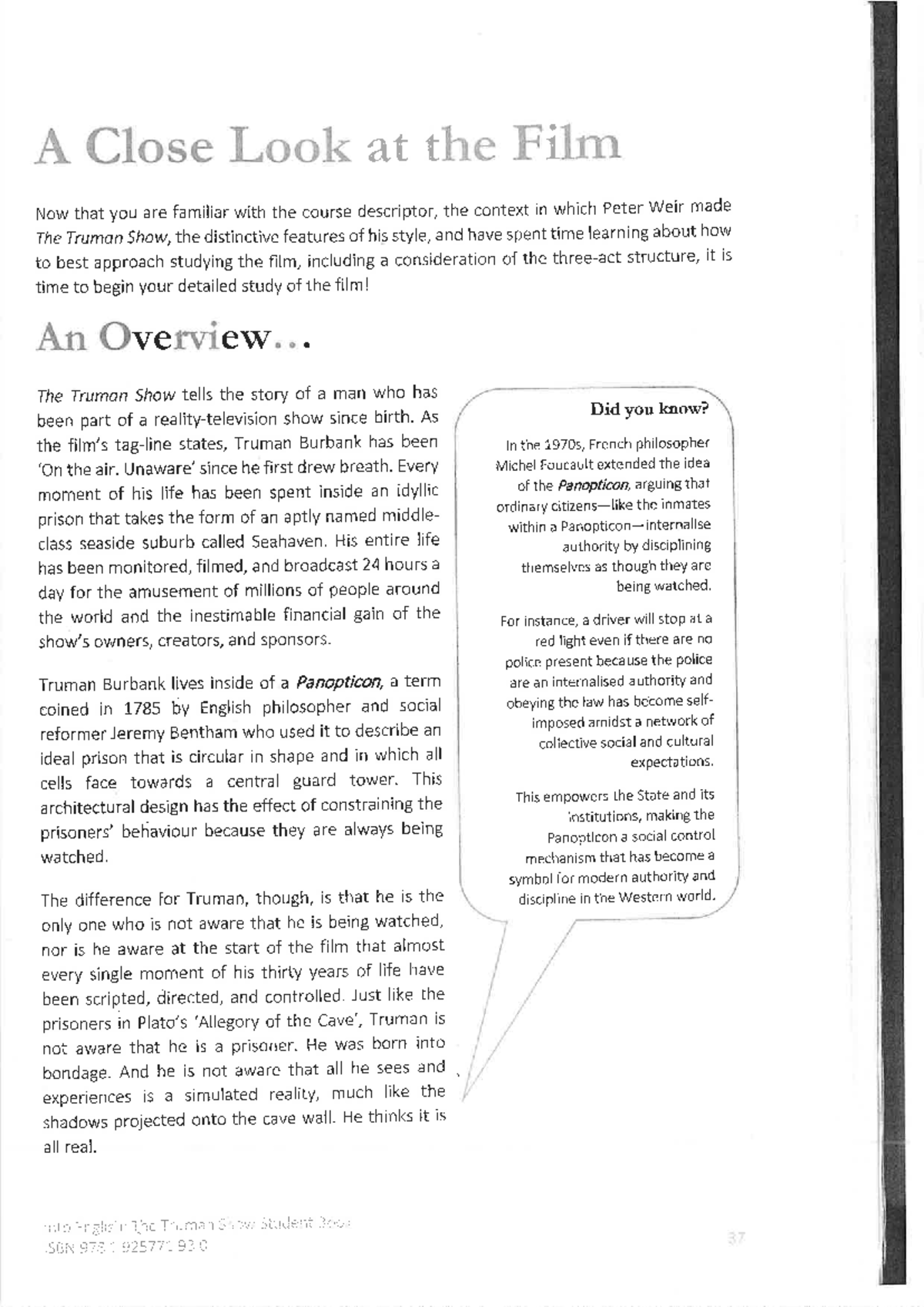 A Detailed Study of The Truman Show (ENG 101) - Studocu