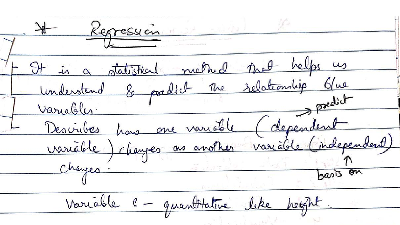 Regression Analysis: Understanding Variables and Predictions (P.I.E.T.) - Studocu