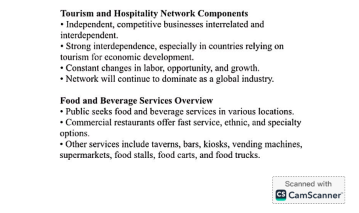 Hospitality Network Components: Key Interdependence in Tourism Industry ...