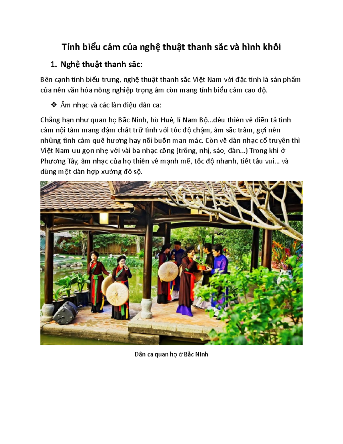 Tính biểu cảm của nghệ thuật thanh sắc và hình khối - Tính bi u c m c a ngh thu t thanh sắắc và ...