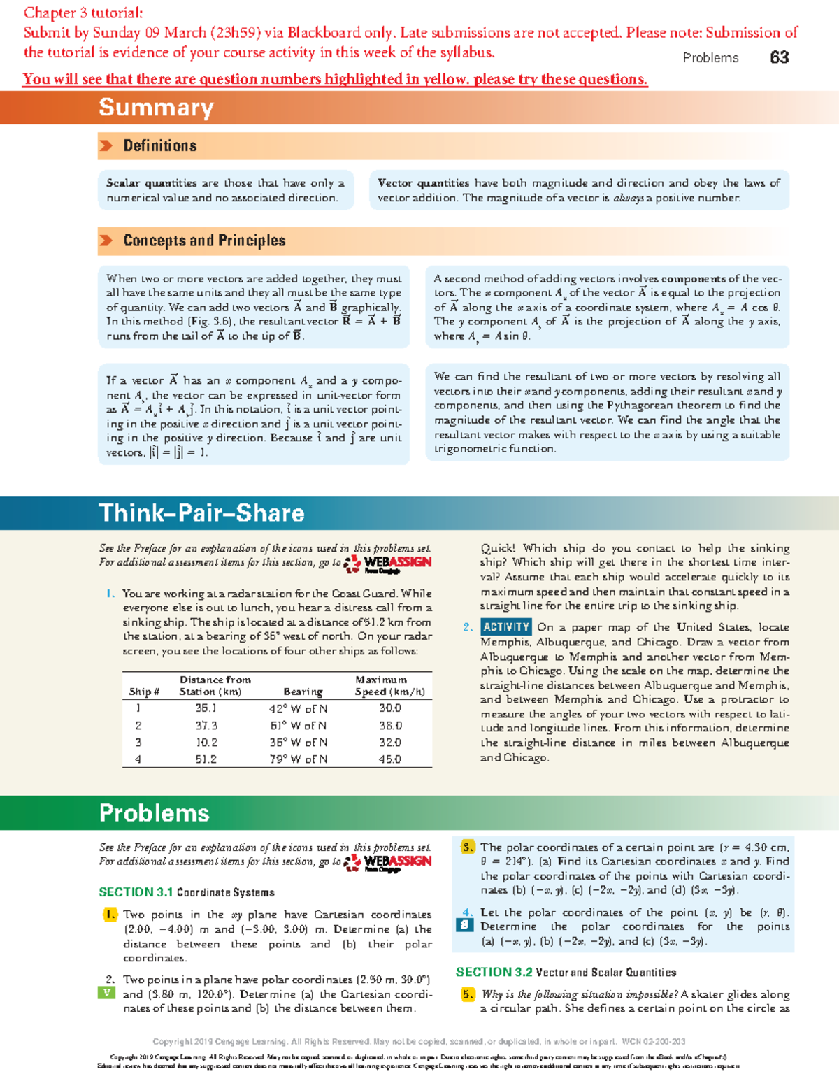 CH 3 & CH 4 Tutorials: Vector Concepts & Applications in Physics - Studocu