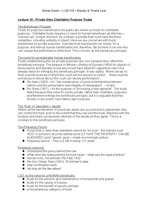 Equity and Trusts Exam paper May 2020 - SCHOOL OF LAW MIDDLESEX ...