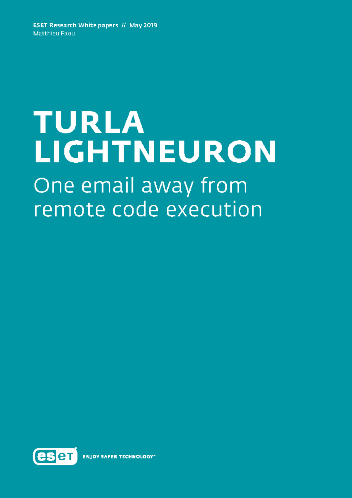 ESET-Light Neuron - Lecture notes 1 - TURLA LIGHTNEURON One email away ...