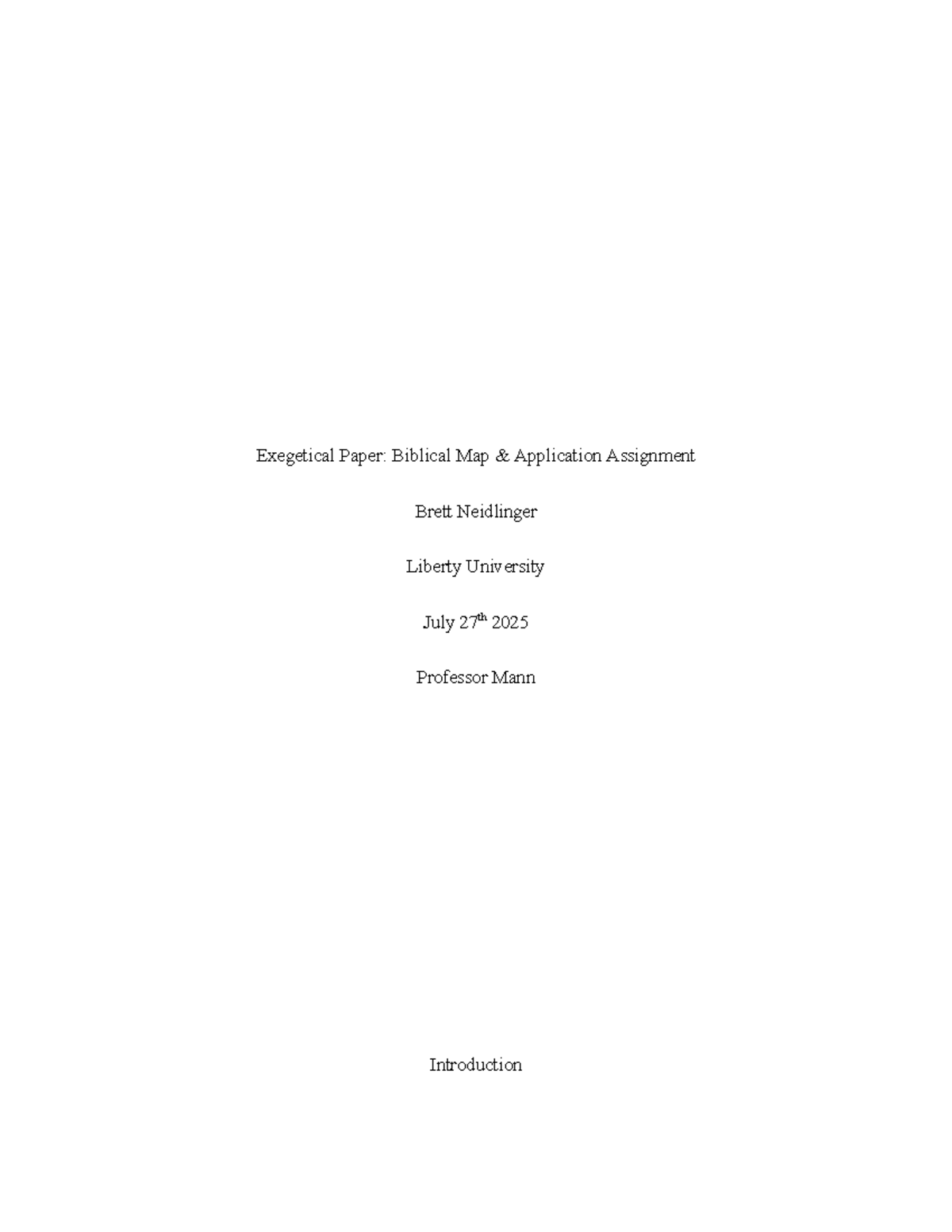 Exegetical Paper: Isaiah 6 Biblical Map & Application Assignment - Studocu