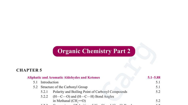 Organic Chemistry 5: Aliphatic & Aromatic Aldehydes and Ketones - Studocu