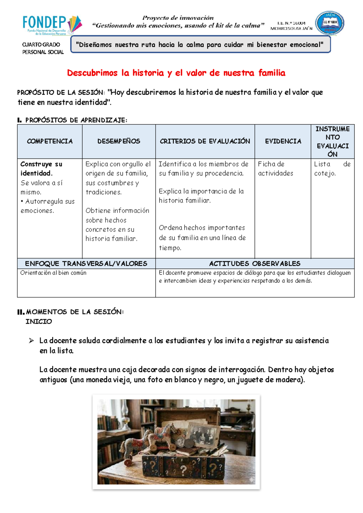 Nuestra Ruta hacia la Calma: Historia y Valor Familiar - 4to Grado PS ...
