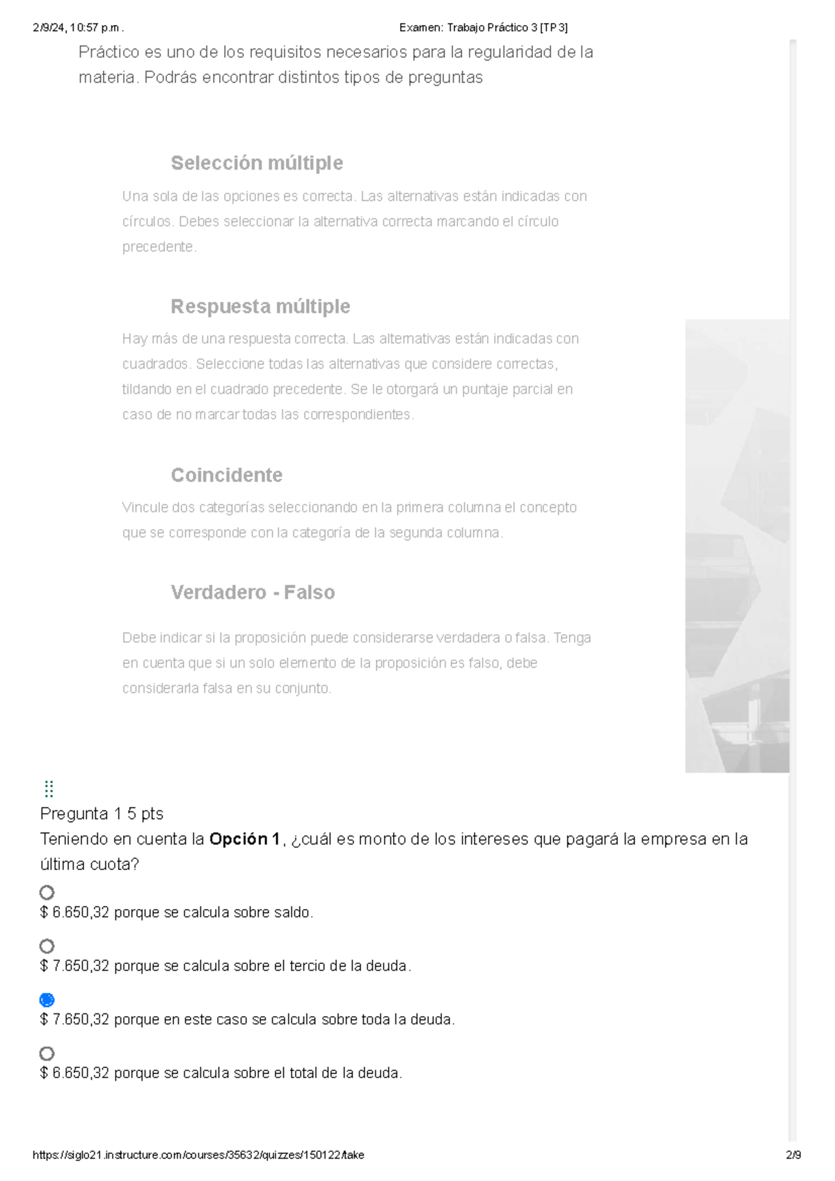 Examen: Trabajo Práctico 3 [TP3] - Preguntas y Respuestas - Studocu
