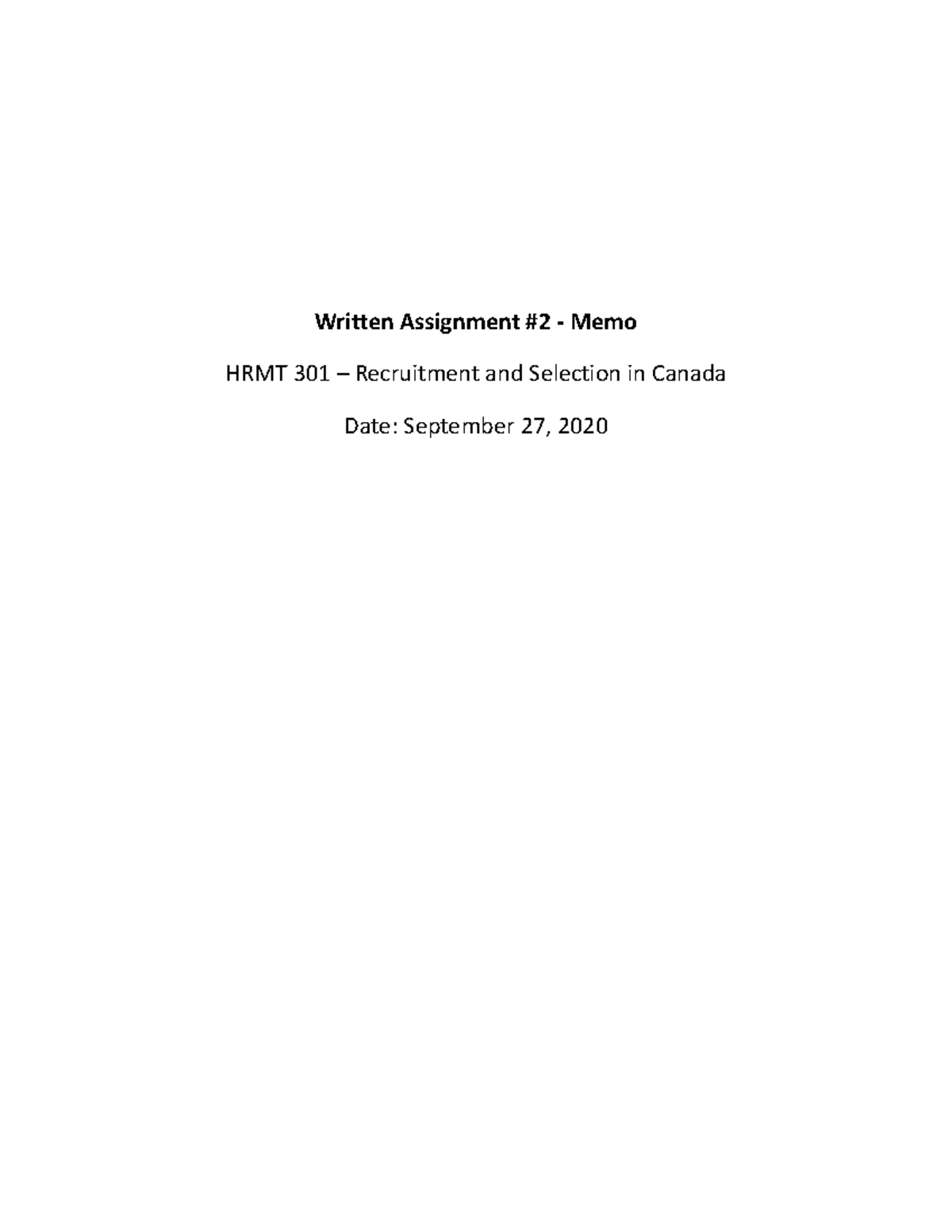 HRMT 301 Assignment 2: Evaluation of Google’s Selection System - Studocu