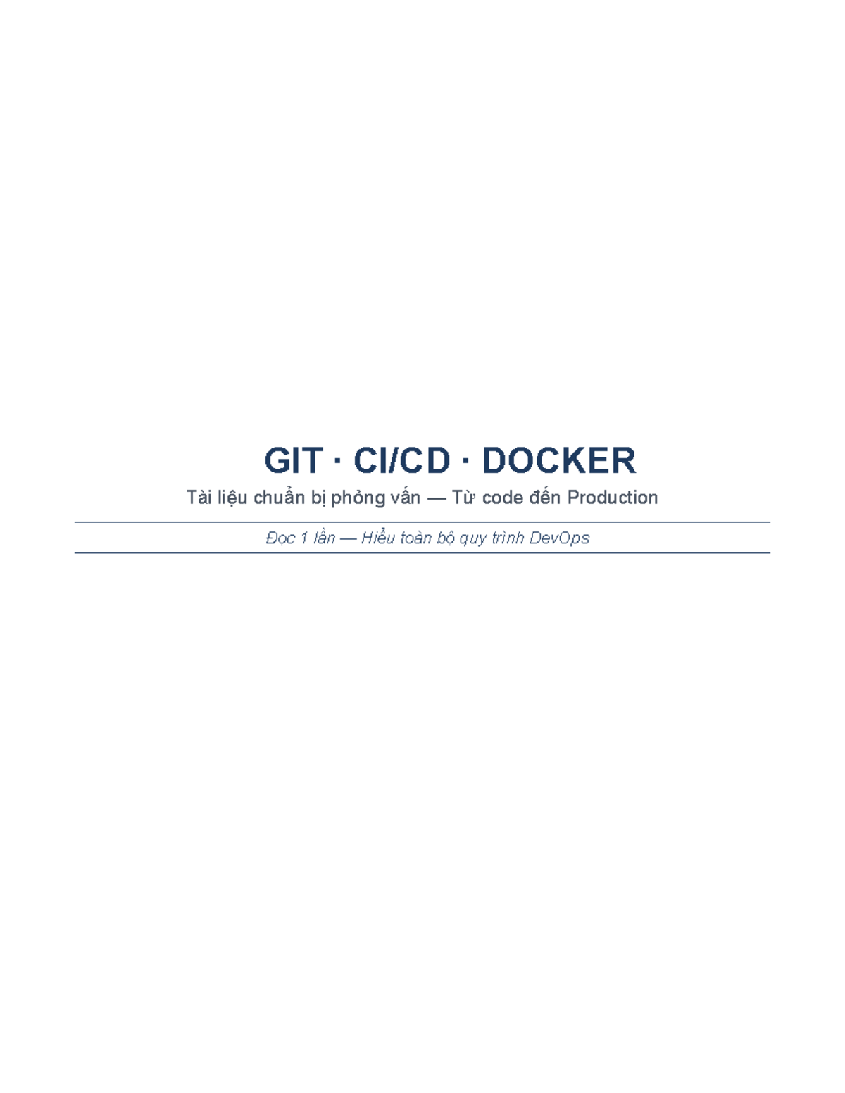 Git CICD Docker Interview Guide: From Code to Production - Studocu