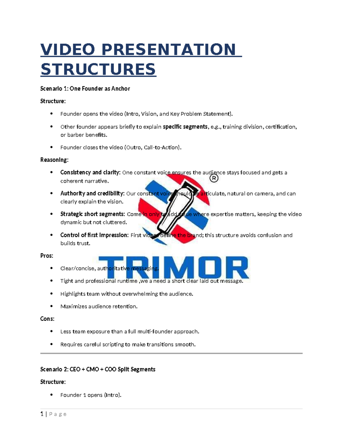 VIDEO PRESENTATION STRUCTURES: Effective Approaches for Founders - Studocu