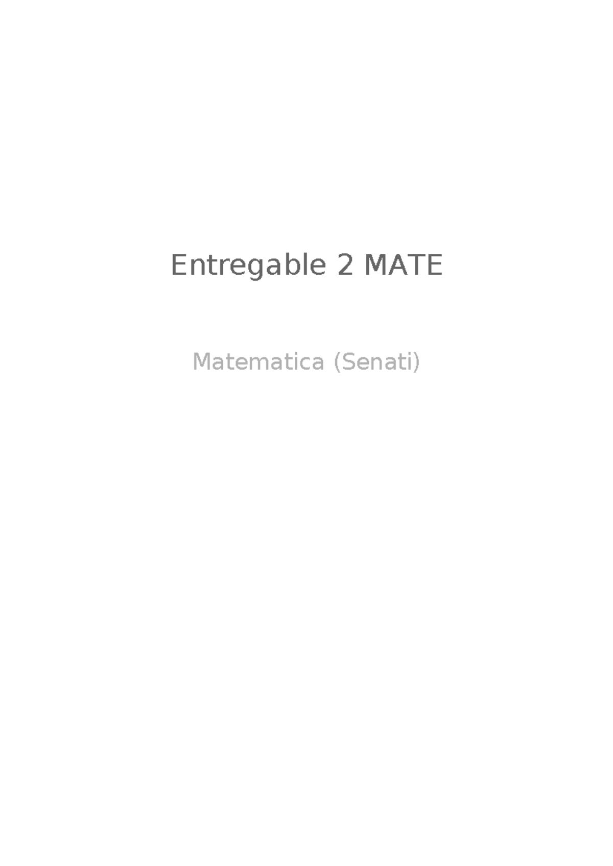 Entregable-2-mate - entregable - Entregable 2 MATE Matematica (Senati) PLAN DE TRABAJO DEL - Studocu