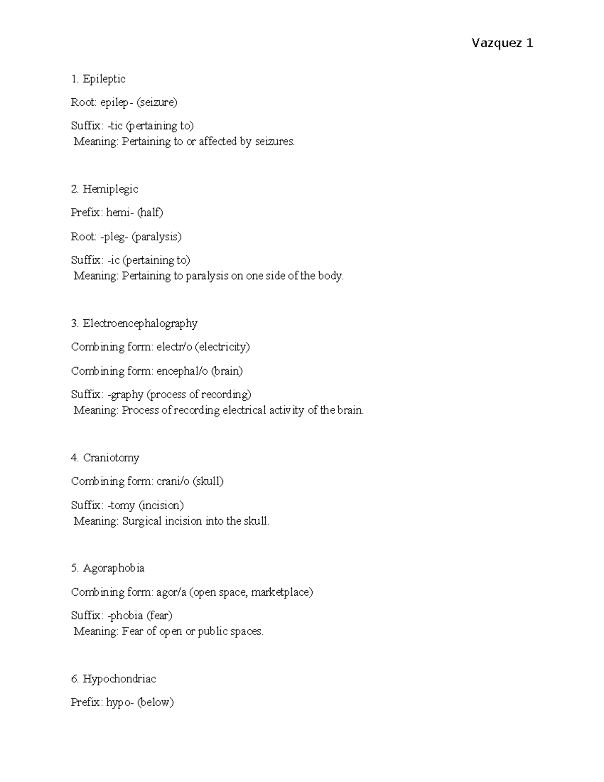 Nervous System Terminology: Key Terms and Definitions - Studocu