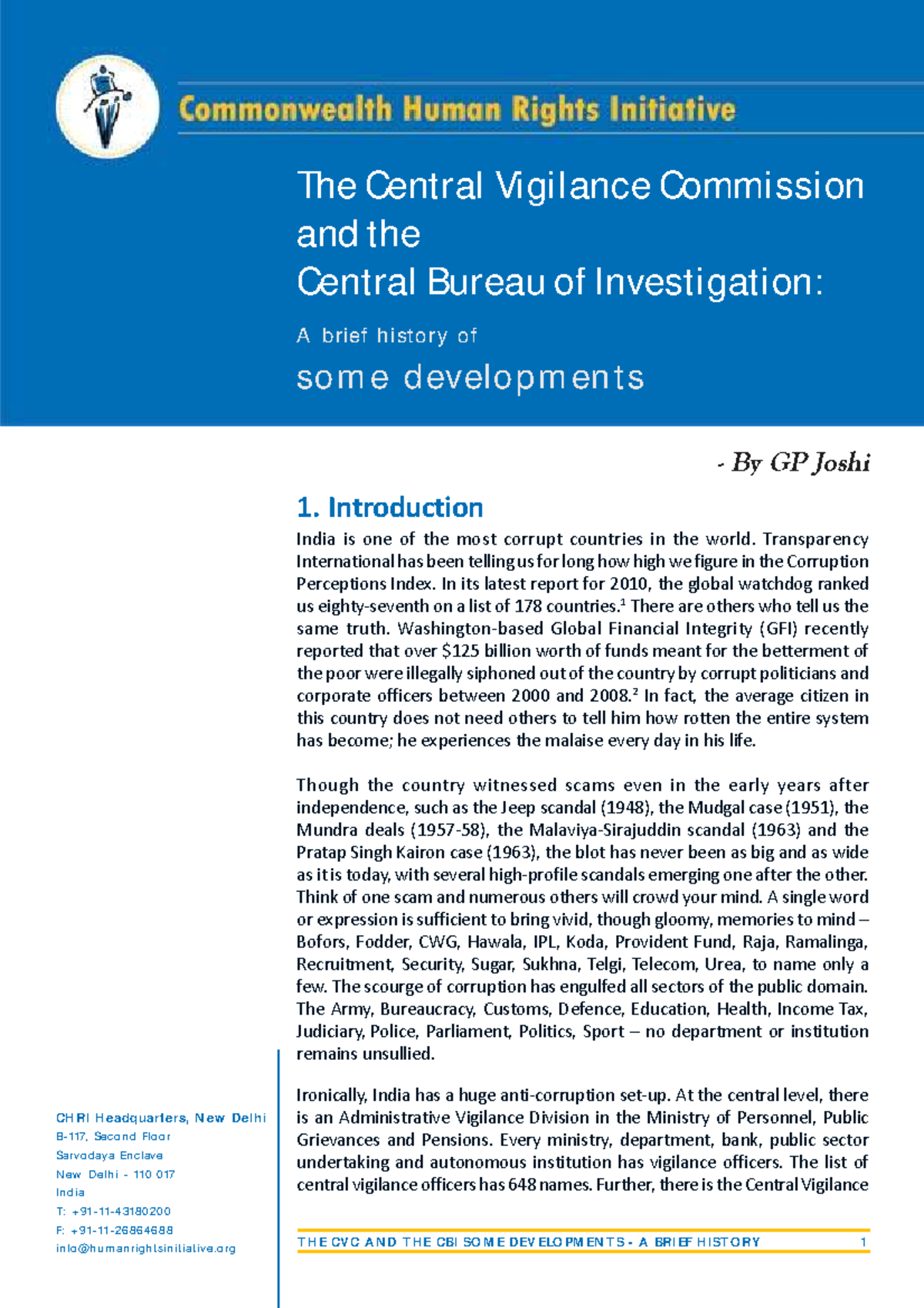 CVC and CBI: Key Developments in India's Anti-Corruption Framework ...