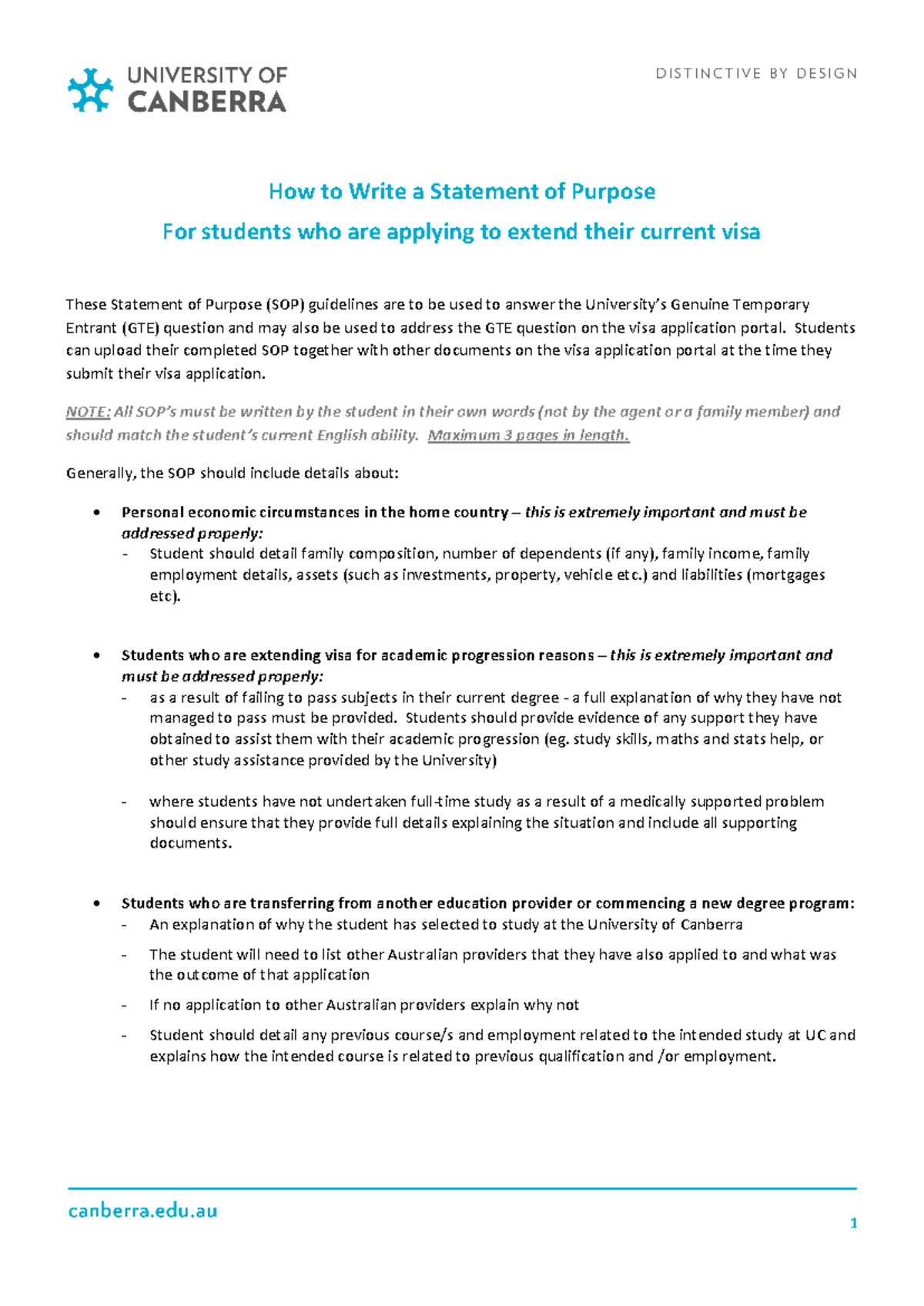 How to write a statement of purpose visa extension application UC 2021 ...