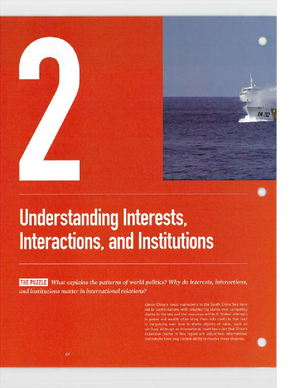 Introduction To International Relations Chapter 1 Notes Part II ...