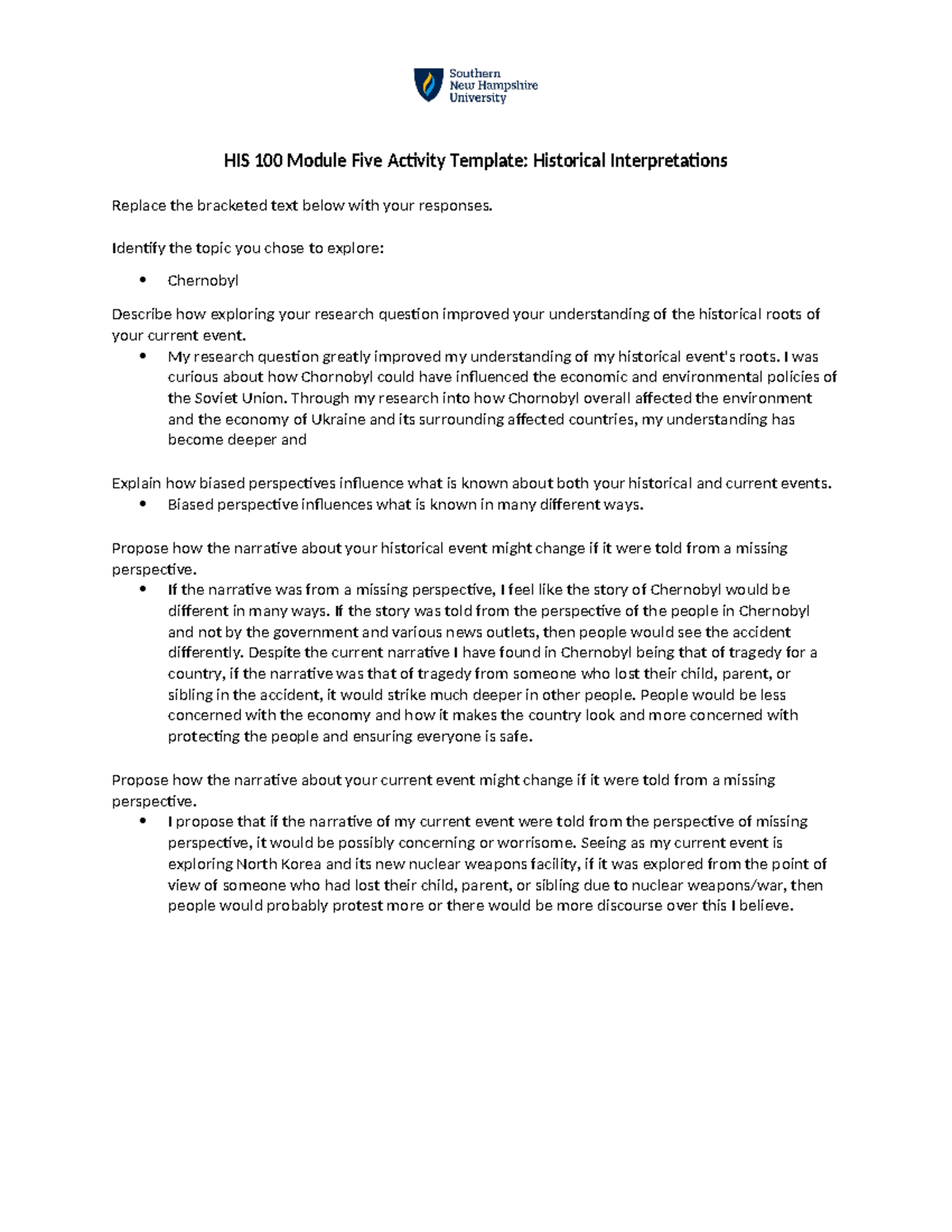 HIS 100 mod 5 Activity - assignment - HIS 100 Module Five Activity ...