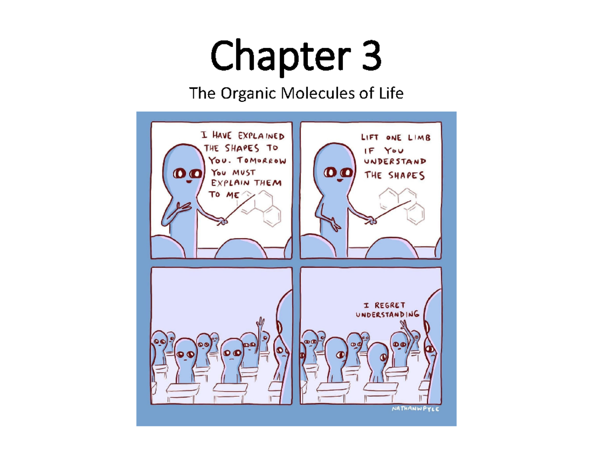 Biol 1010 Chapter 3: Overview of Organic Molecules & Functions - Studocu