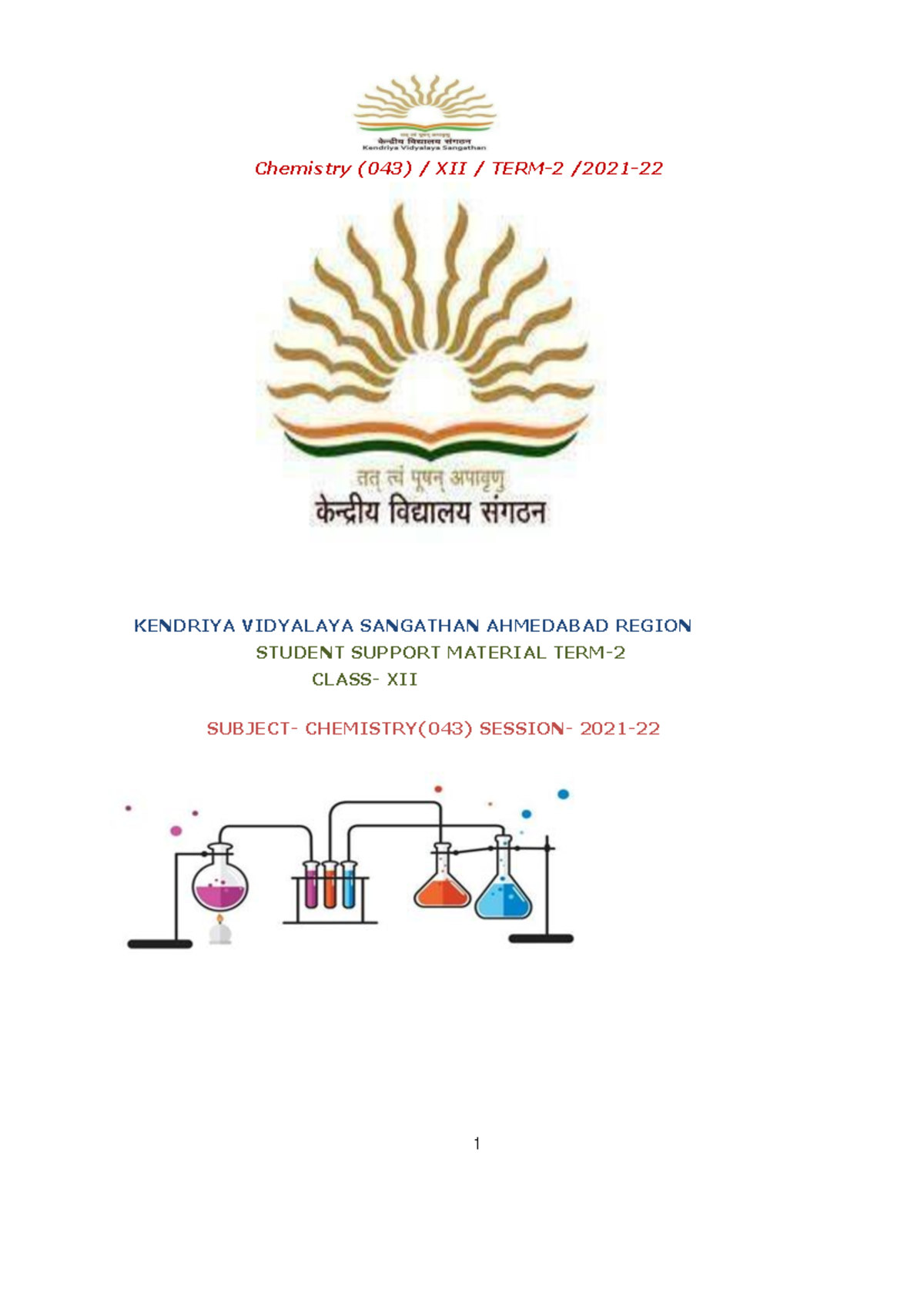 Chemistry (043) XII Final Exam Study Material: Key Concepts and ...