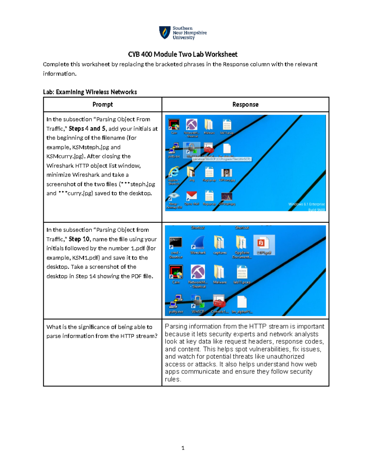 CYB 400 Module Two Lab Worksheet: Wireless & Vulnerability Analysis ...