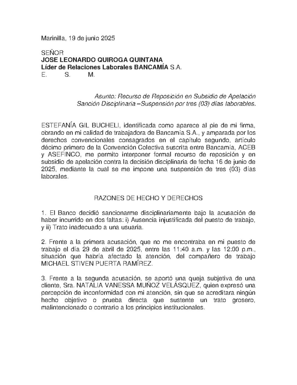 Recurso de Reposición y Apelación - Estefanía Gil Bucheli - Studocu