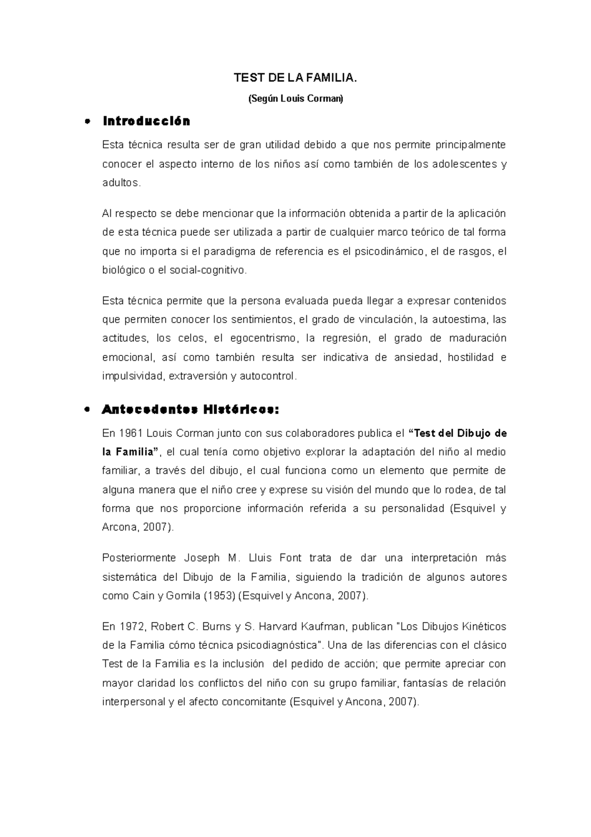 Test del Dibujo de la Familia: Análisis Emocional y Adaptación Familiar ...