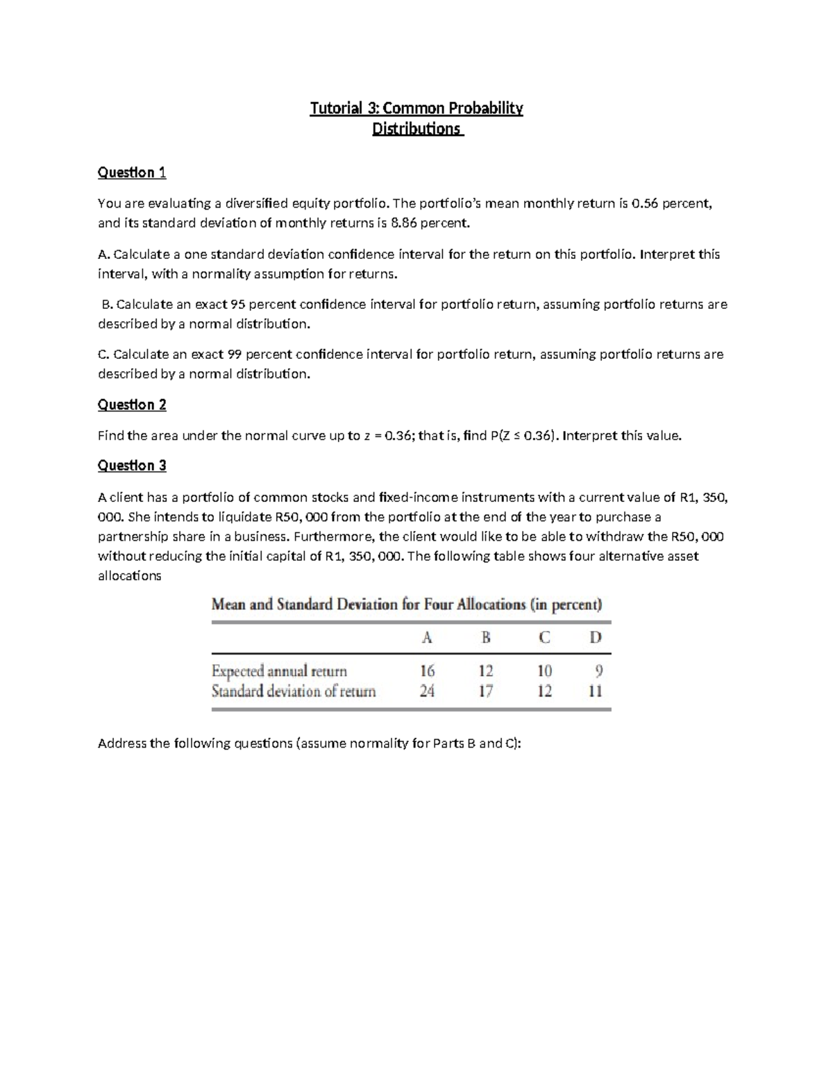 Tutorial 3: Common Probability Distributions & Confidence Intervals ...