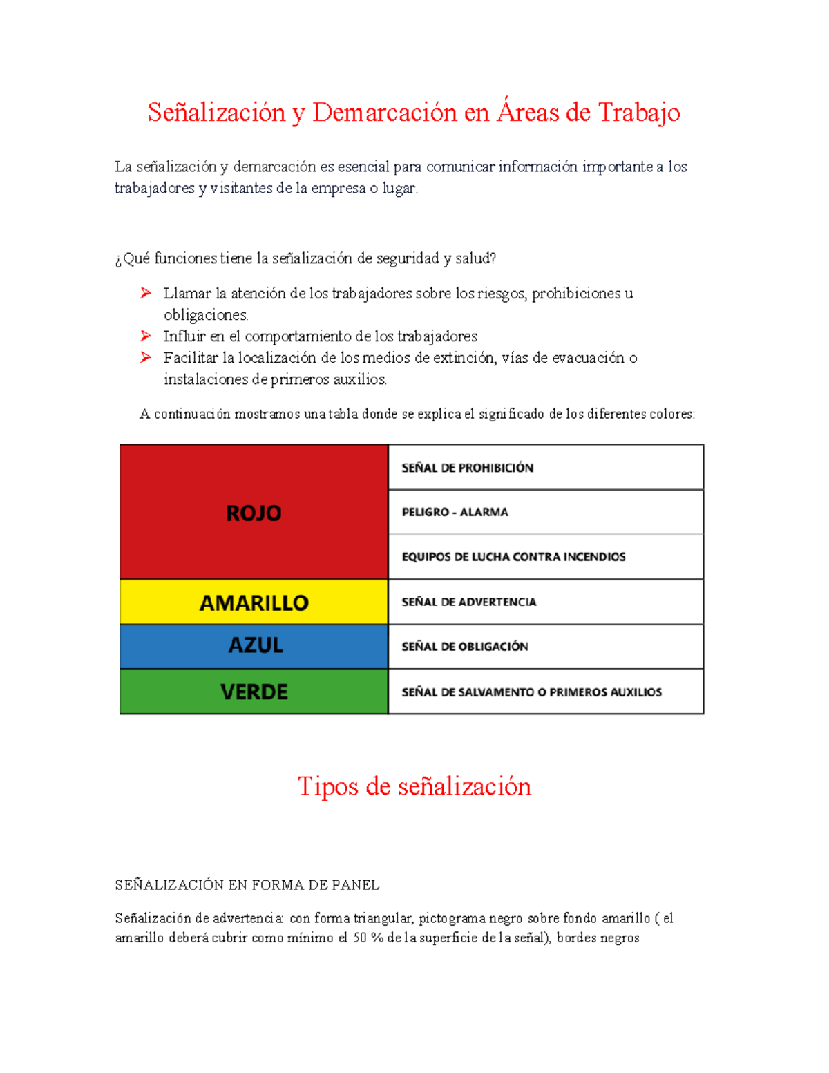 Señalización y Demarcación en Áreas de Trabajo: Importancia y Tipos ...
