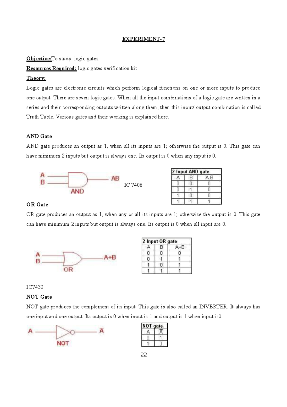 Logic Gates Overview: BCA Ex 1 - Understanding Functions and Truth ...