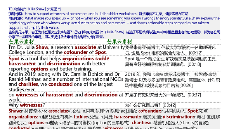 Shaw 2019: Understanding Witnesses of Harassment for Healthier Workplaces - Studocu