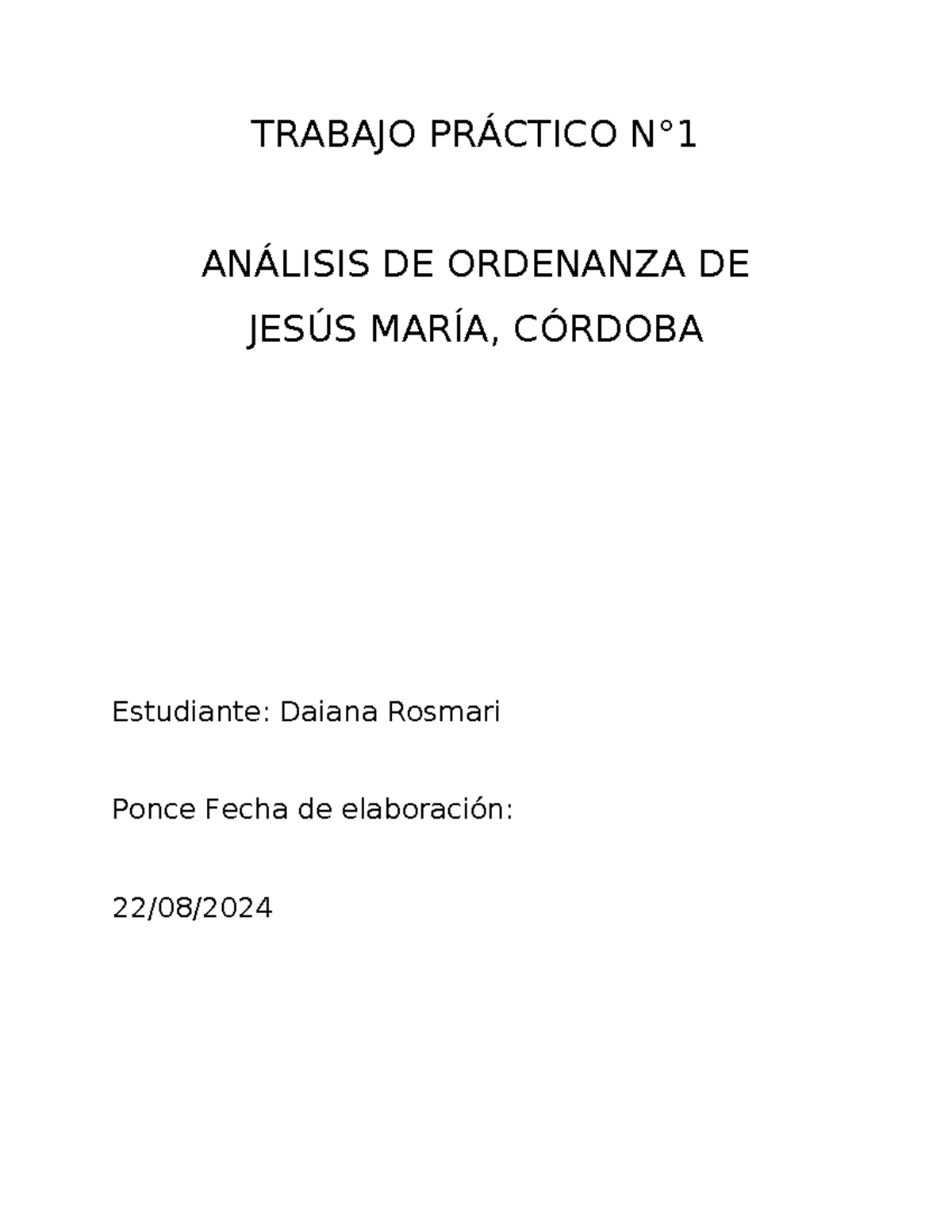 Análisis de la Autonomía Municipal en Jesús María, Córdoba - Studocu