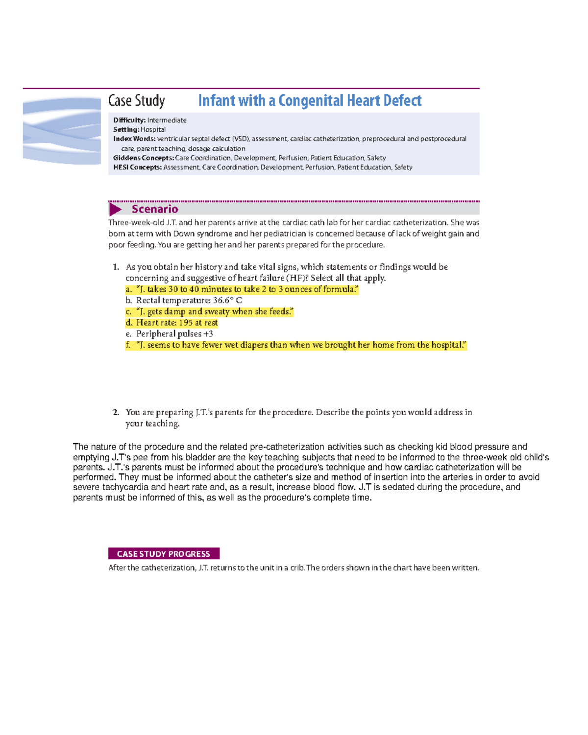 Case Study: Infant with Congenital Heart Defect & VSD (Cardiac ...