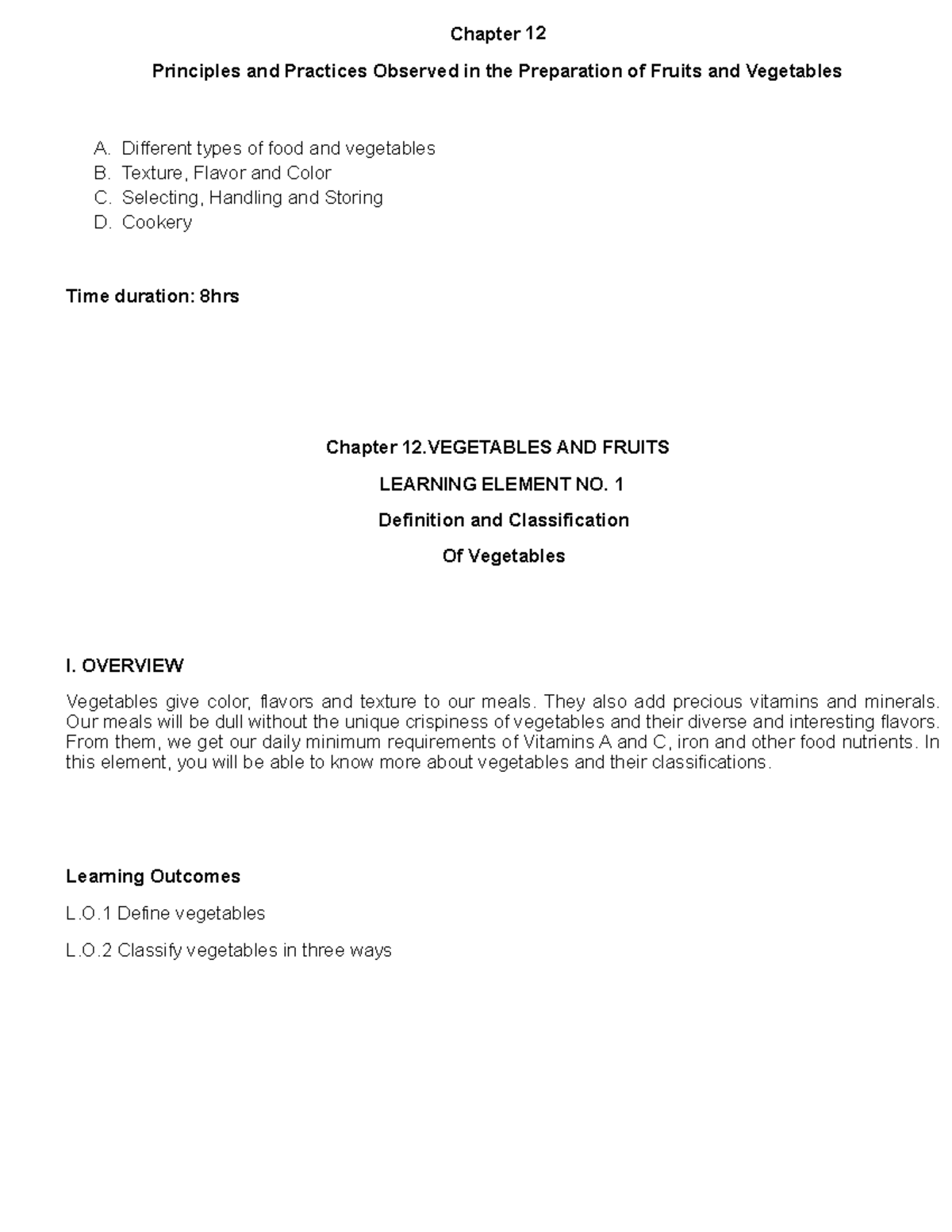 Rj module fruits and veggies - Chapter 12 Principles and Practices ...