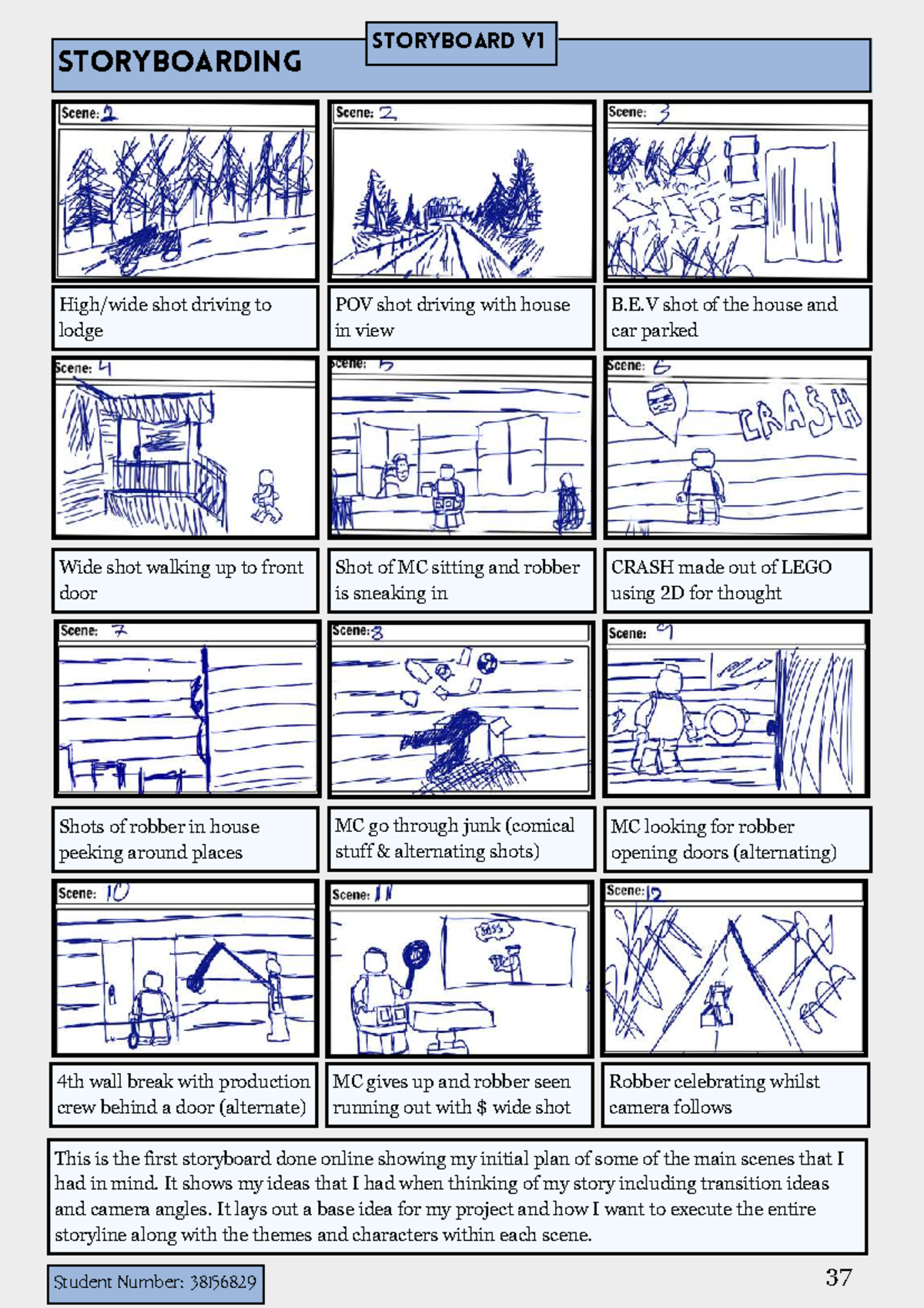 Year 12 Major Work Folio: Storyboarding Scenes & Shots - Studocu