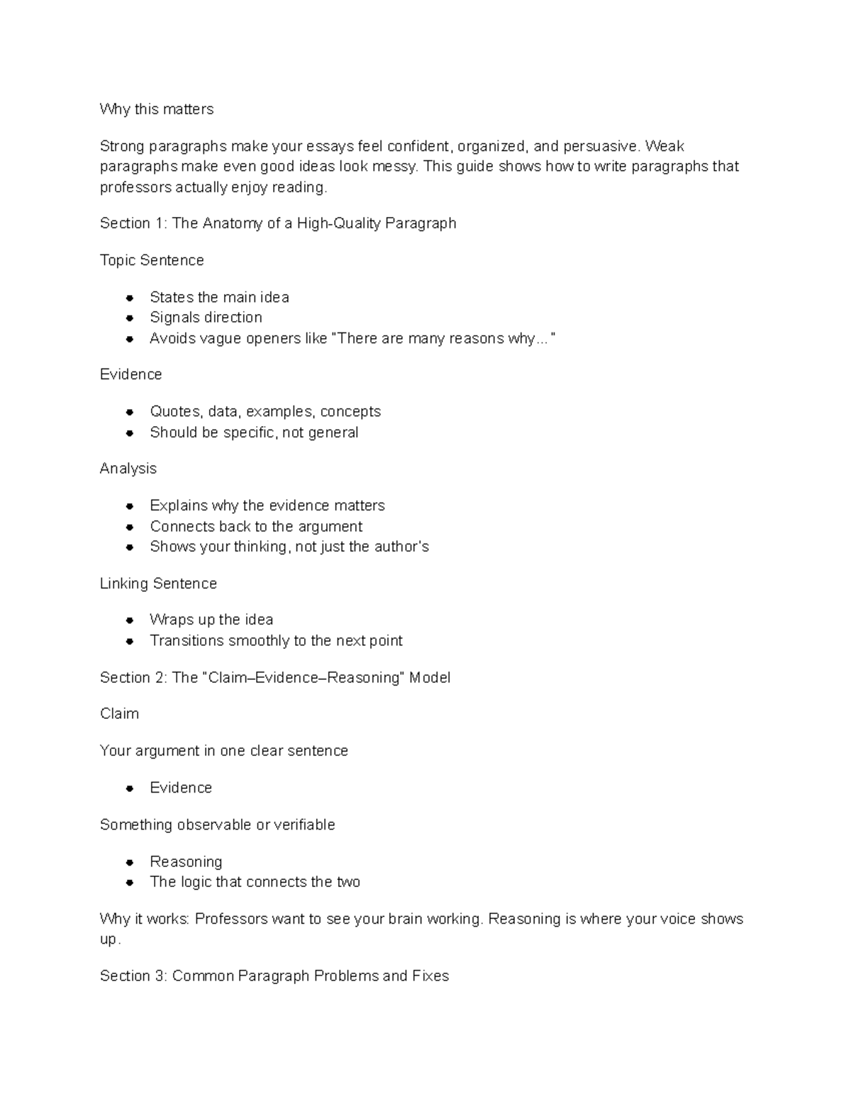 HOW TO Write Academic Paragraphs THAT Sound Smart (ENG 101) - Studocu