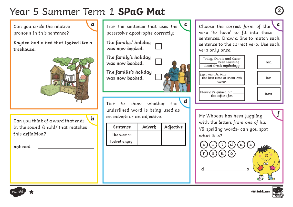 Year 5 Summer Term 1 SPaG Mat Answers and Exercises - Studocu
