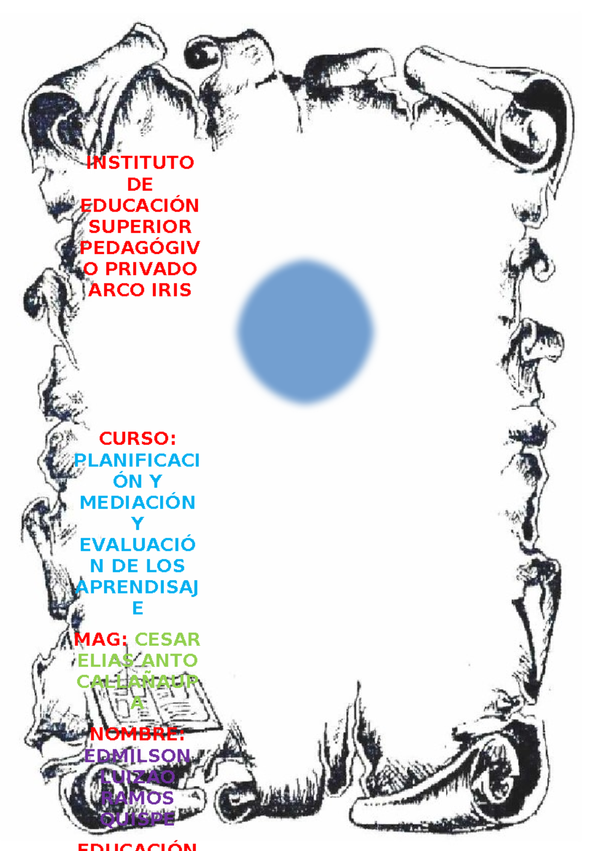 12344321 - adasd - CURSO: PLANIFICACI ÓN Y MEDIACIÓN Y EVALUACIÓ N DE ...