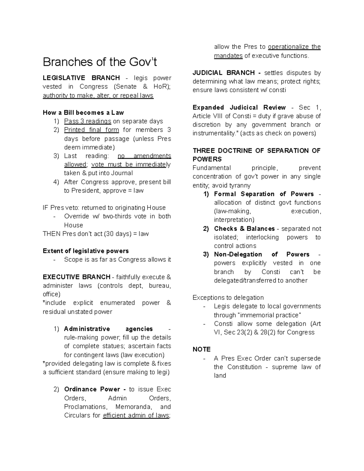 Branches of Government - Legislative, Executive, and Judicial Overview ...