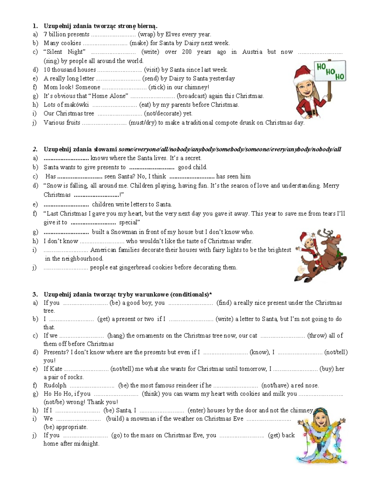 Christmas Grammar Activities: Fun Drills & Games for Students 146127 ...