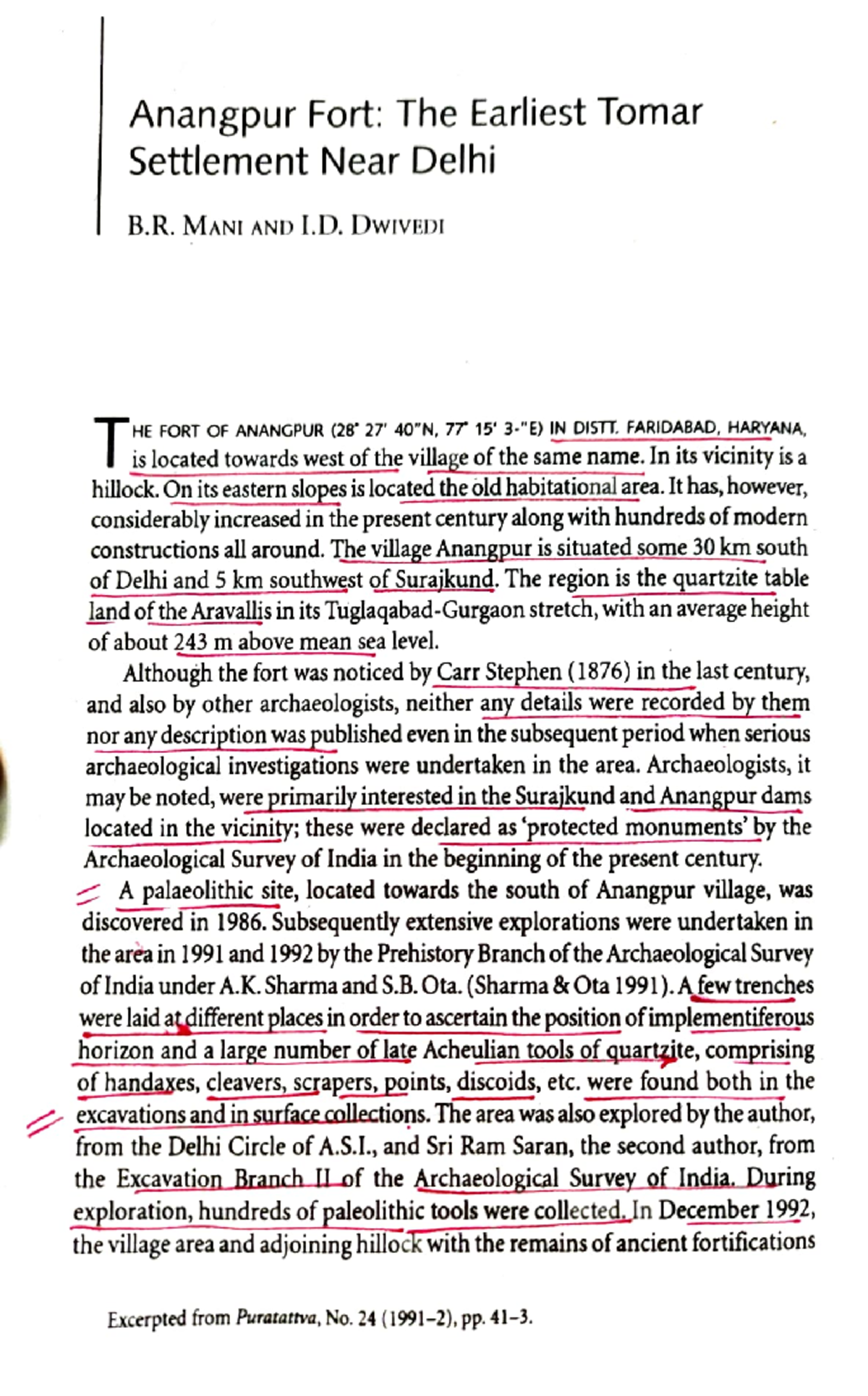 Anangpur Fort: Insights into the Earliest Tomar Settlement Near Delhi ...