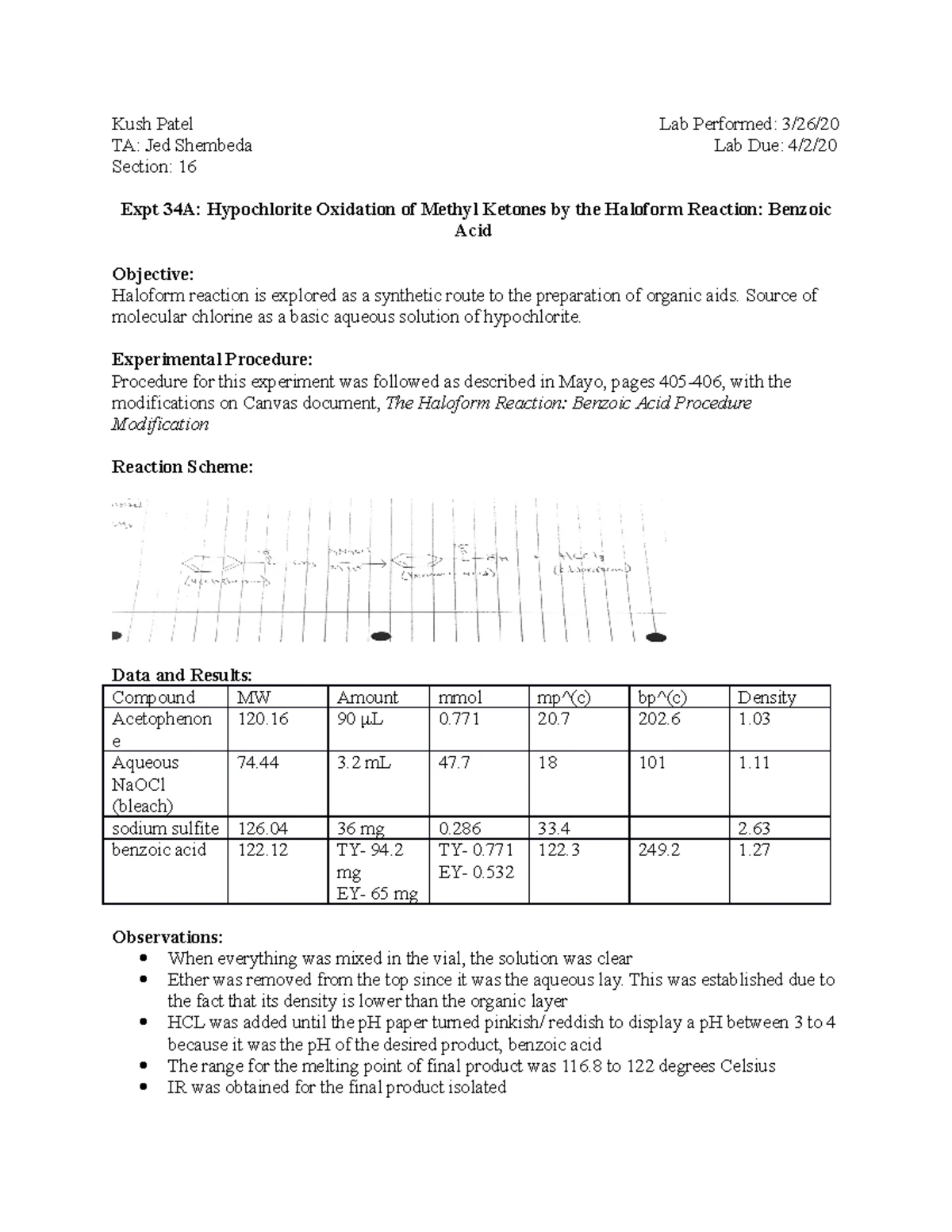Module 7 Lab Report: Fischer Esterification of n-Butyl Acetate (Exp 8B ...