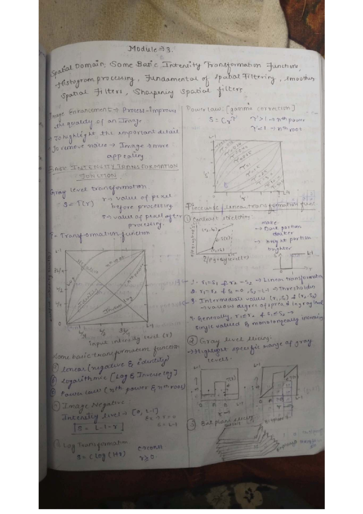 Dip Module 3: Spatial Intensity Transformation & Histogram Processing - Studocu