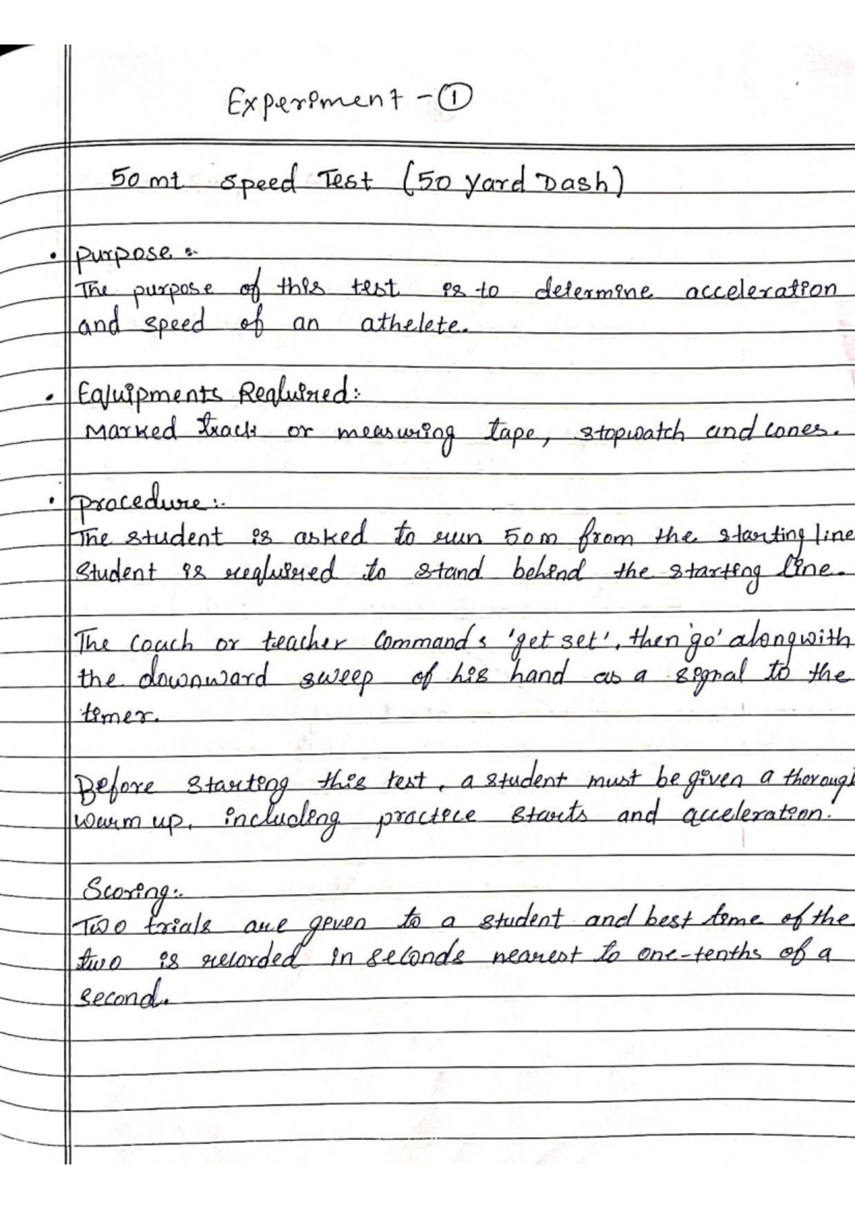 PE 101: Fitness Assessment Experiments and Procedures - Studocu