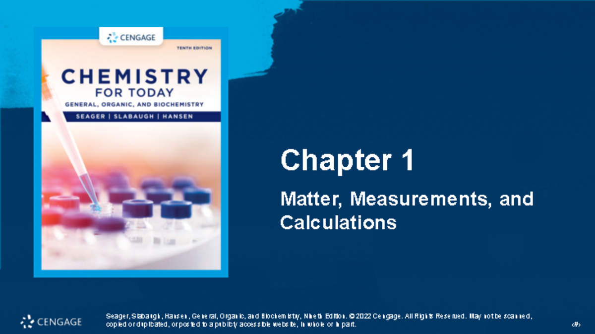 Chem 101 Chapter 1: Matter, Measurements & Calculations Notes - Studocu