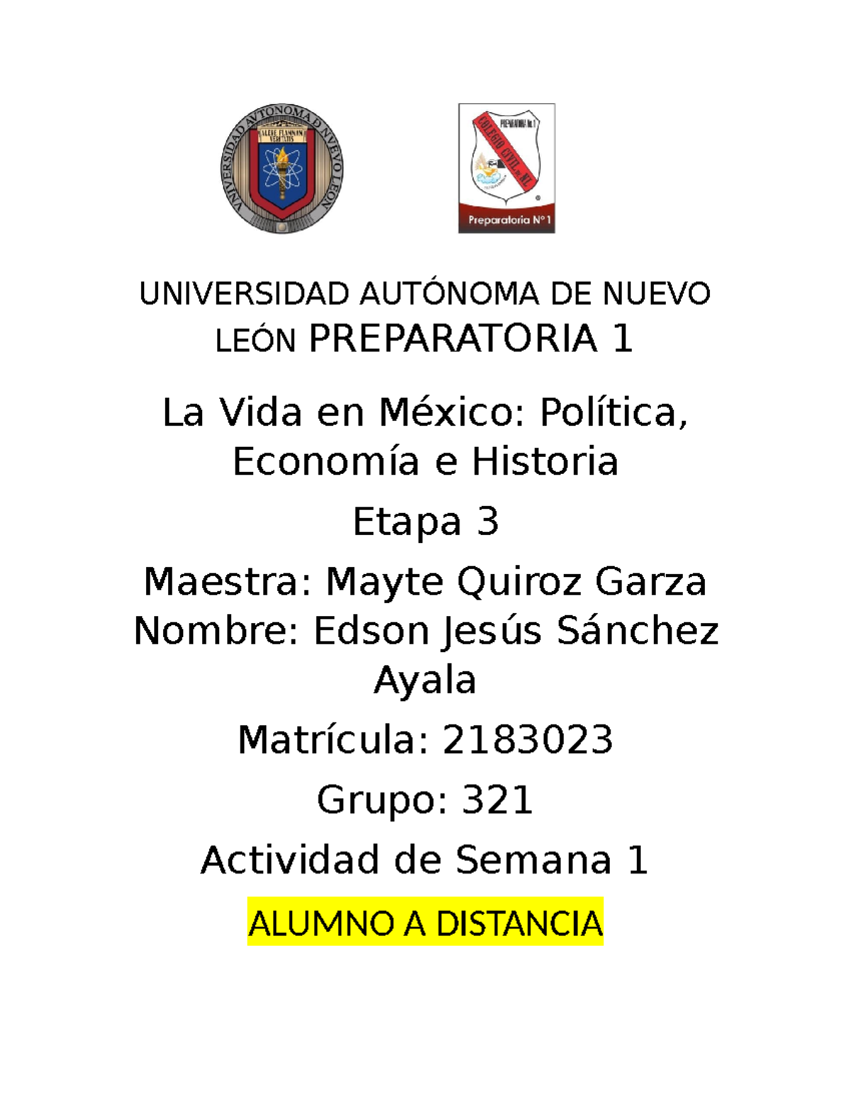 EJSA AR1 Etapa 3 LVM - La vida en mexico - Vida saludable - UNIVERSIDAD ...