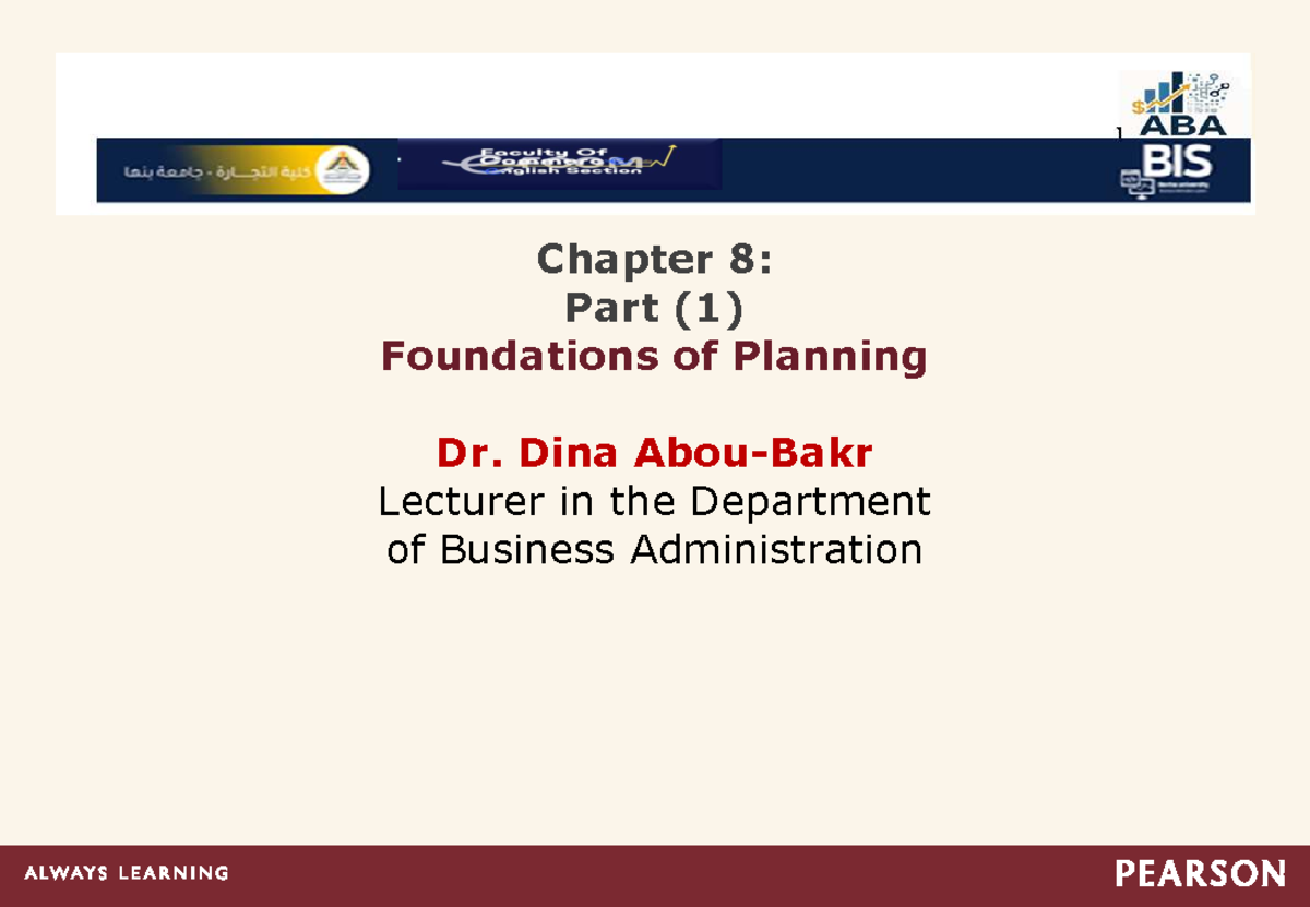 Lecture 3: Foundations of Planning in Management (BUS 101) - Studocu