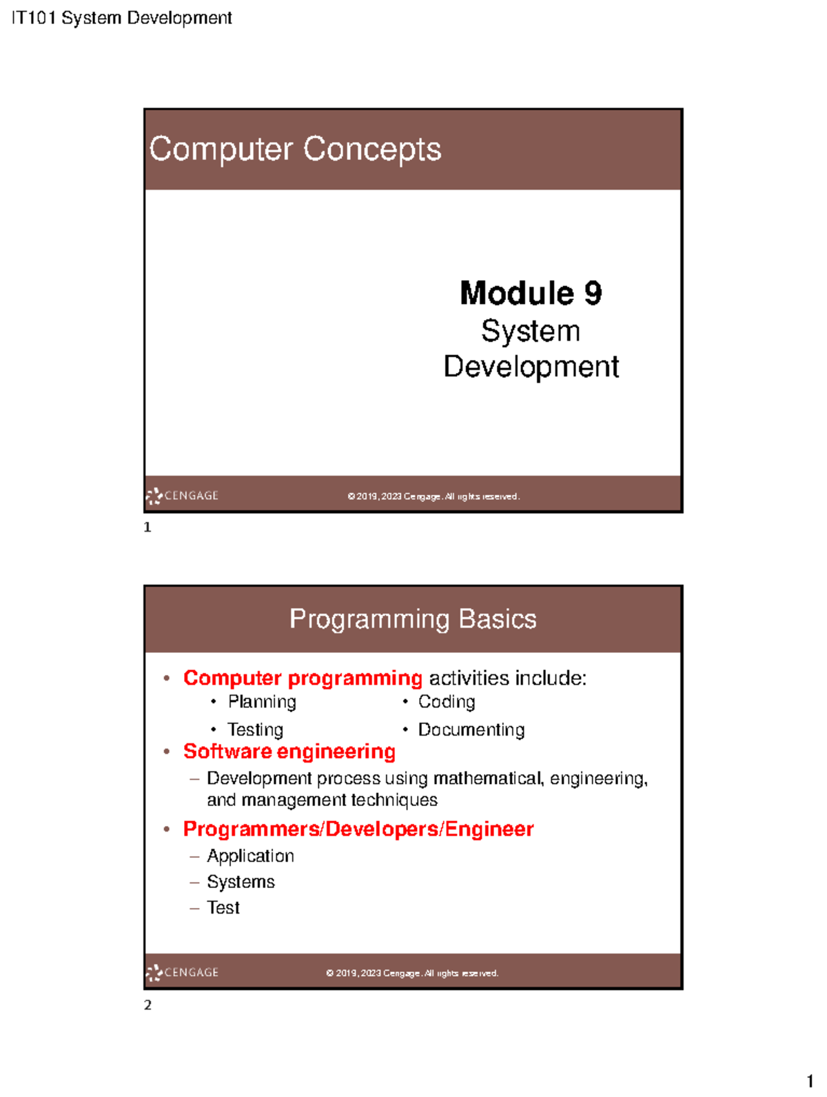 IT101 Module 9: Comprehensive Guide to System Development Life Cycle - Computer Concepts Module ...