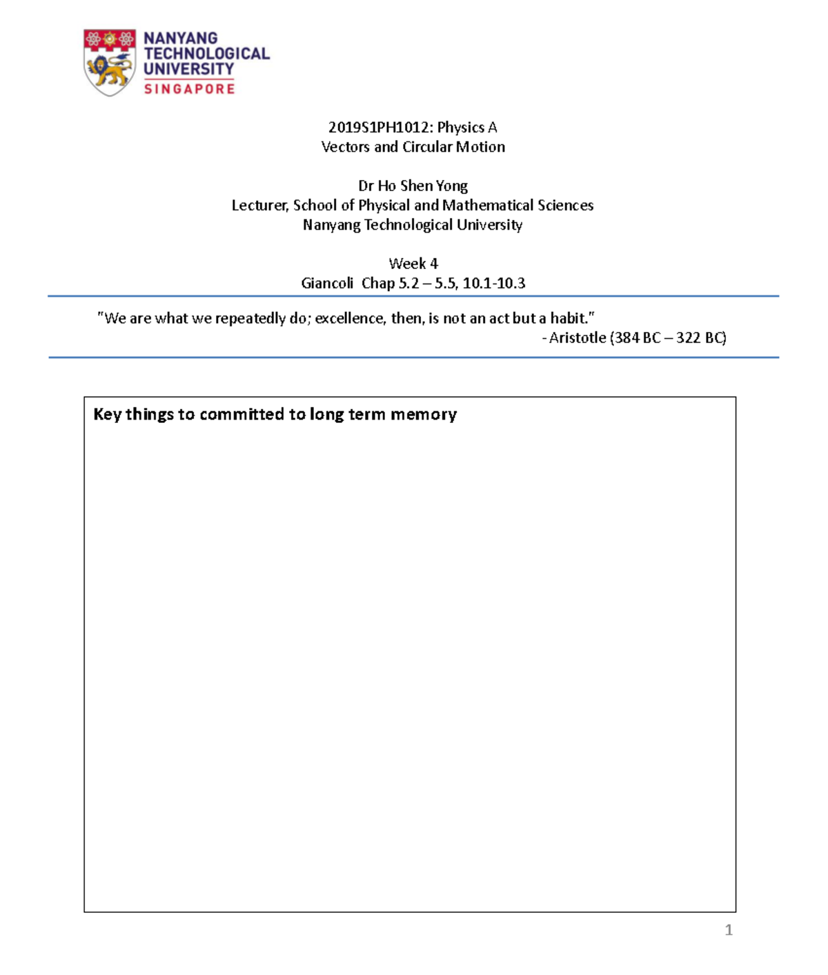 2019 - 04bc Basic Mechanics 3 - Circular Motion - 1 "We are what we ...
