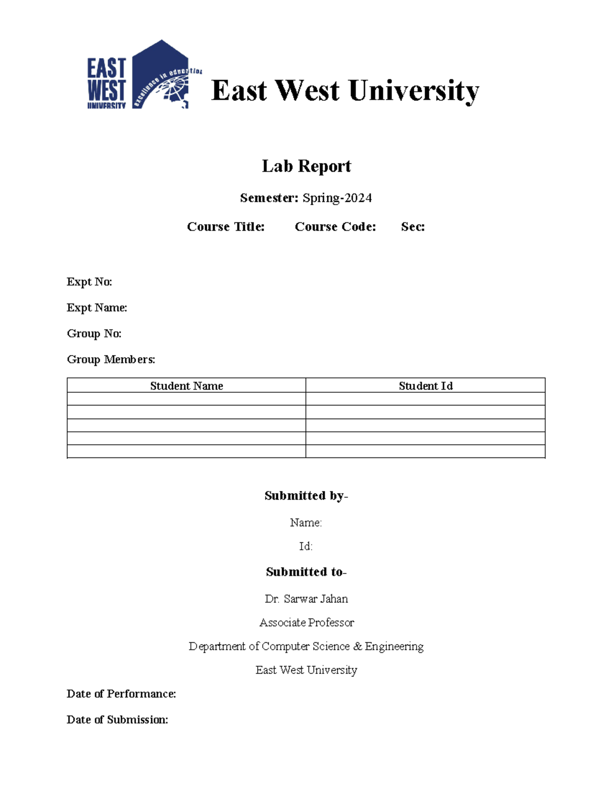 Lab Report: Transistor Characteristics – CSE Course Code - Studocu