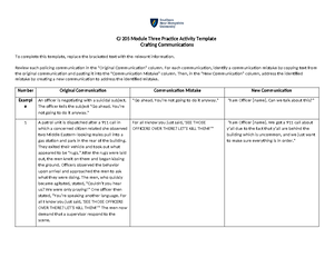 CJ 120 Module Five Assignment One Table Template - CJ 120 Module Five ...